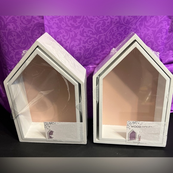 Target | Accents | Set Of 2 Target Wood House Shadow Boxes White Frame ...